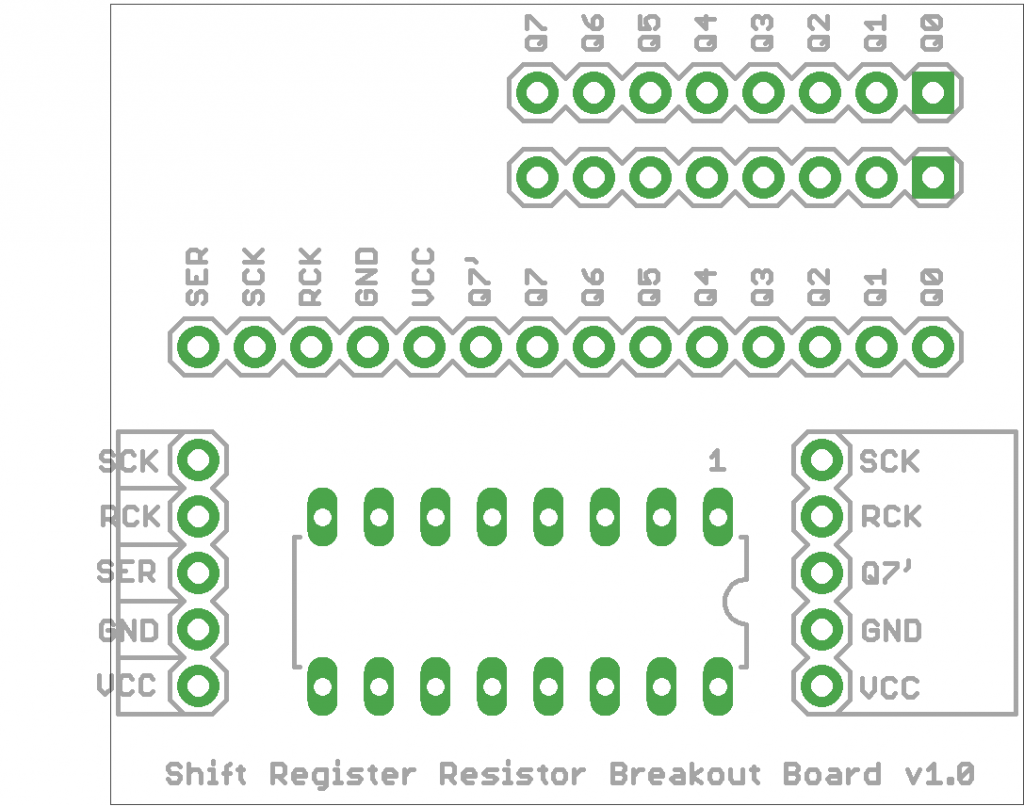 595 Shift Ease – 74HC595 Shift Register Breakout Board « insideGadgets