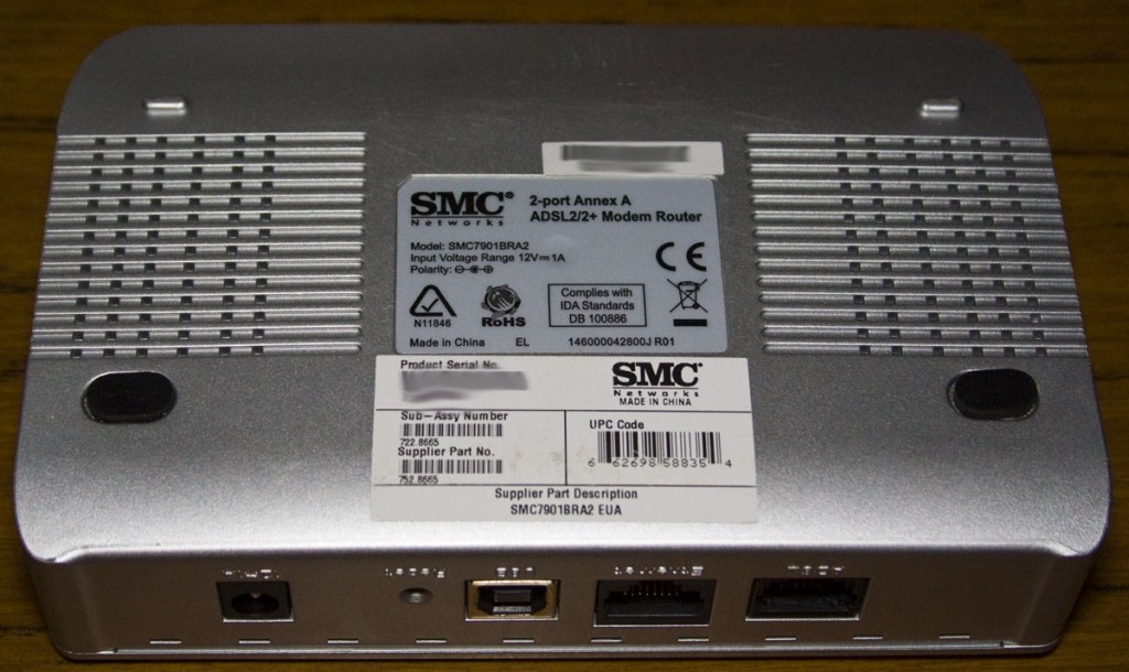 Inside the SMC 2-Port Annex A ADSL2/2+ Modem Router (Dated 2008 ...