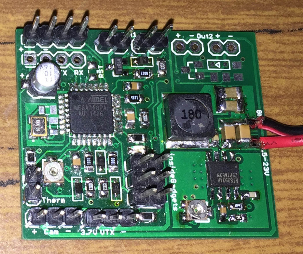 Custom PCB for Lights, Temperature, Video OSD and VTX PSU upgrades to ...