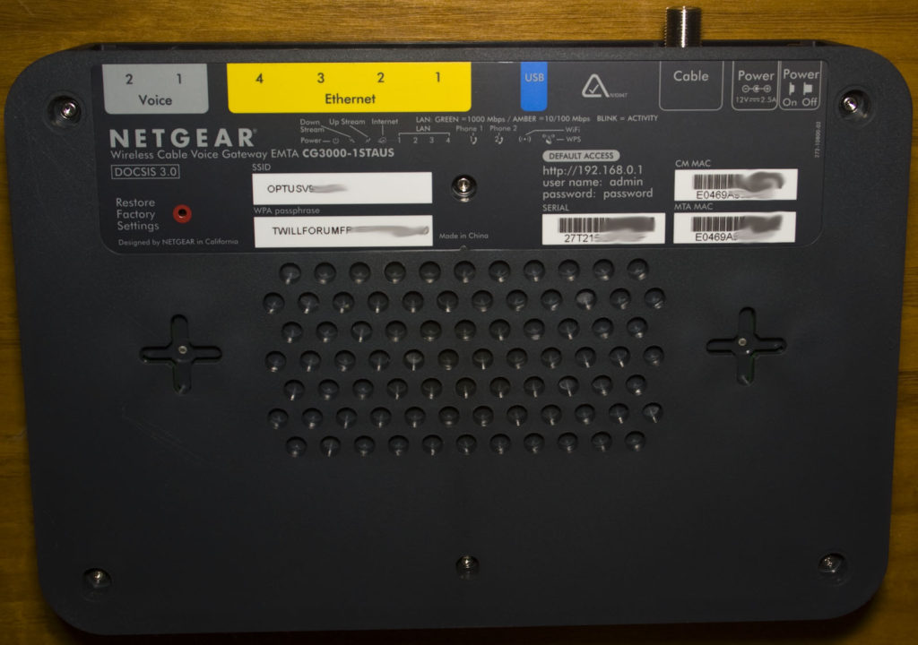 Inside the Netgear Wireless Cable Voice Gateway (CG3000-1STAUS ...