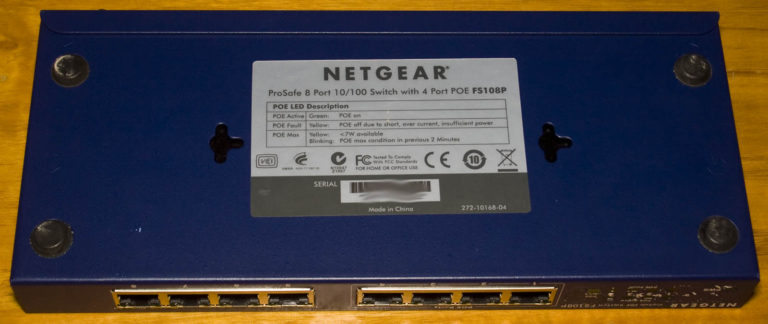 Inside the Netgear FS108P ProSafe 8 Port 10/100 Switch with 4 Port POE ...